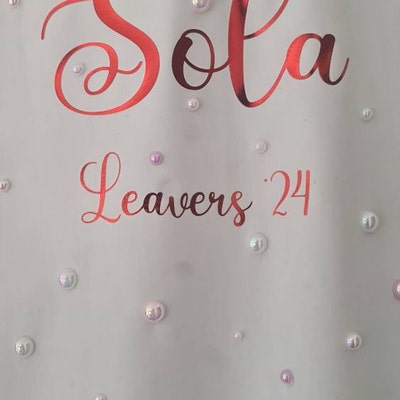 SCHOOL LEAVERS Personalised Leavers Shirt Iron on Decals , School ...