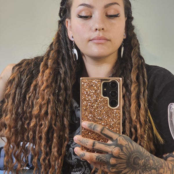 Claw Clip Ponytails Curly Dreads Black Synthetic Crochet Dreads ...