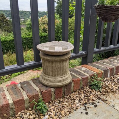 Stone Garden Round Solid Heavy Plinth Column Pedestal Ornament - Etsy