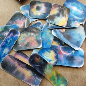 Galaxy Themed Stickers Pack, Space Sticker Set, Nebula, Milky Way ...