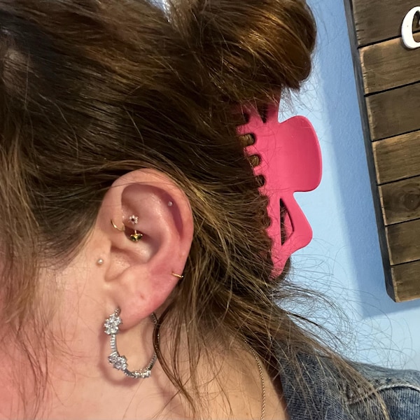 14K Solid Gold Threadless Zodiac Sign Tops/push-in Labret/12 ...