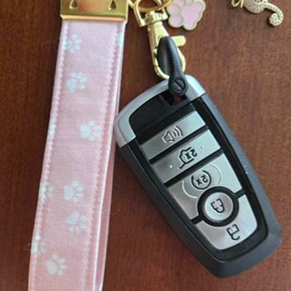 Sage Green Floral Keychain Wristlet Keychain Strap Wrist Lanyard New ...