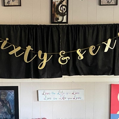 Custom Banner, Personalized Banner, One Line Banner, Gold Glitter Party ...