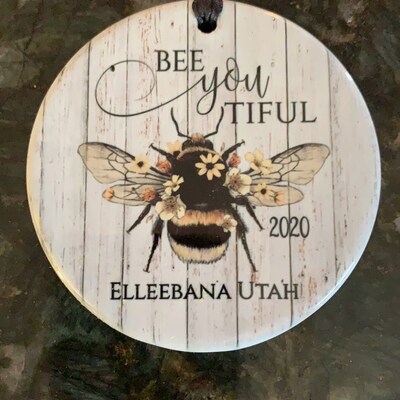 Personalized Bee Ornament/bee Decor/christmas Ornaments/bee Gifts ...