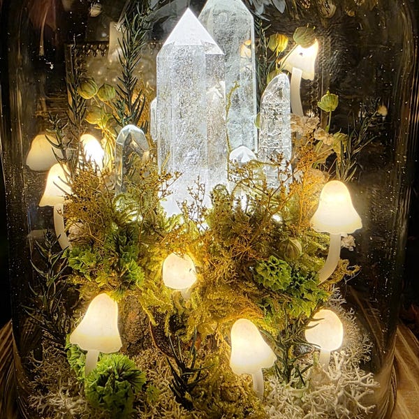 Glowing Crystal Pillars With Healing Properties, Enchanted Forest ...