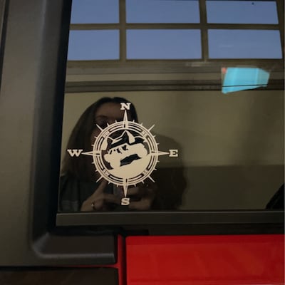 Wrangler Compass Decal, Mountain Decal, JKU Decal, Car Decal, Outdoor ...