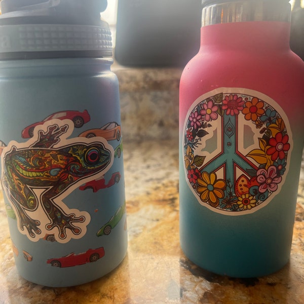 Flower Peace Sign Sticker - Sticker for Laptop, Hydroflask and Car ...