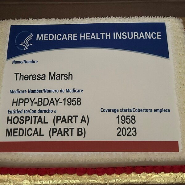 Medicare Card EDIBLE Image for Cakes and Cupcakes, Retirement Cake ...