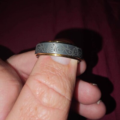 Hammered Ring Racing Ring Checkered Flag Ring Black - Etsy