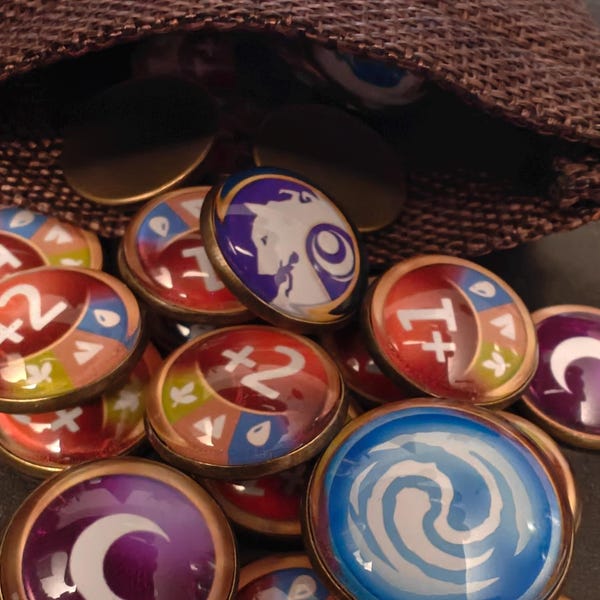 Bandits RPG Tokens Glass and Metal Deluxe Tokens Handmade by the Token ...