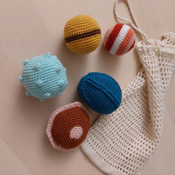 Sensory Balls Crochet Pattern PDF (ENG), Montessori Baby Toy, Instant ...