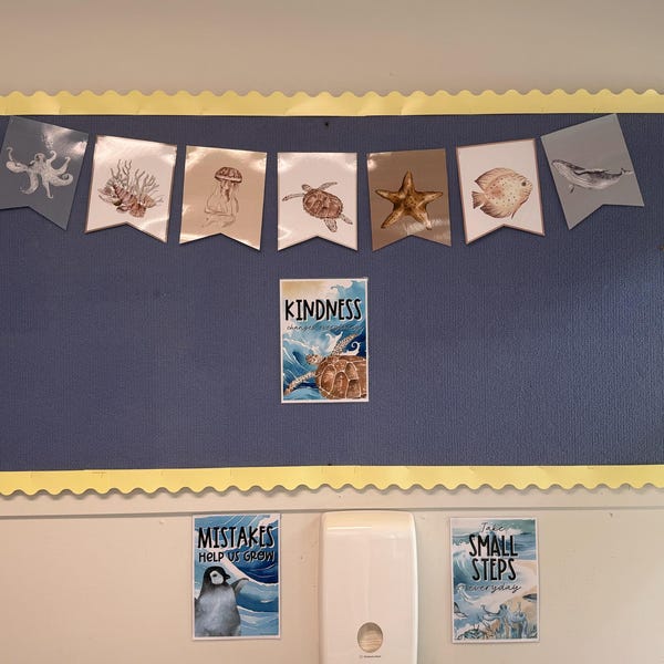 Modern Ocean Classroom Decor Bundle - Etsy