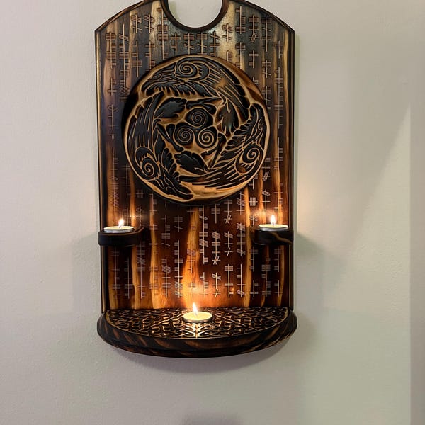 Seal of Archangel Gabriel Wall Altar for Sacred Space and Offerings ...