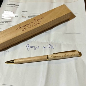 Personalized Wooden Pen, Unique Wedding, Retirement, Anniversary or ...