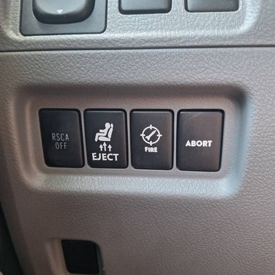 Eject Button Decal, Car Decal, Eject Passenger Button, Blank Button ...
