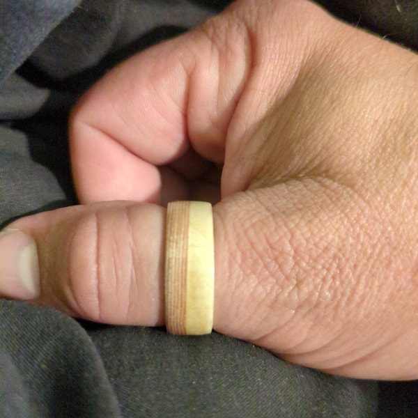 Makers Mark Whiskey Barrel Head Wood Ring Patina Aged Rustic Copper ...