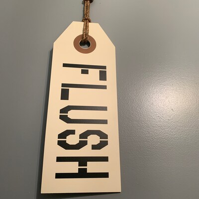 Funny Bathroom Sign Flush Floss Brush Rinse Smile Wash Soak Relax ...