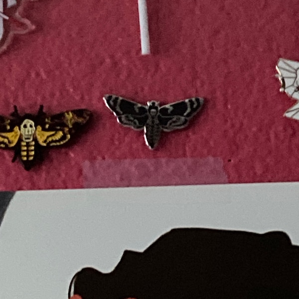 Moth Pin Badge / Hard Enamel Nickel-free Brooch / Death's-head Hawkmoth ...
