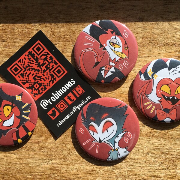 Helluva Boss 58mm Circle Pin Badges - Etsy