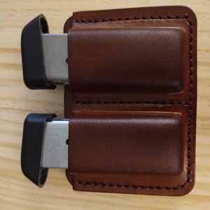 J&J Custom Premium Leather 380 380 Cal Single Stack Double Magazine ...