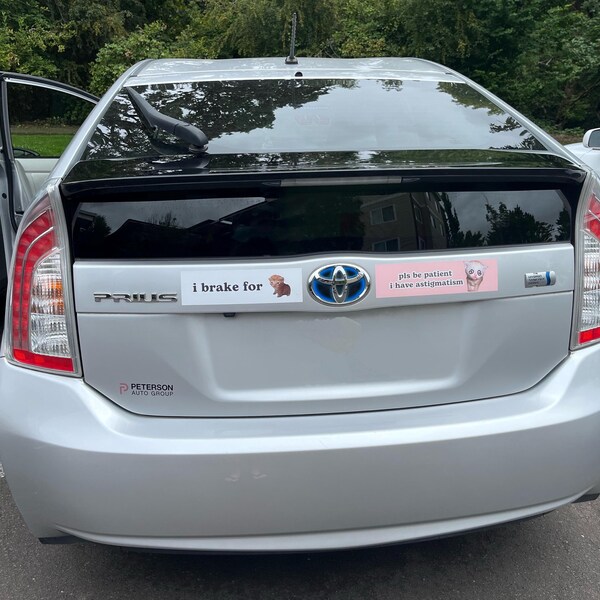 New Driver Pls Be Nice Sad Hamster Car Bumper Sticker Crying Funny Cute ...