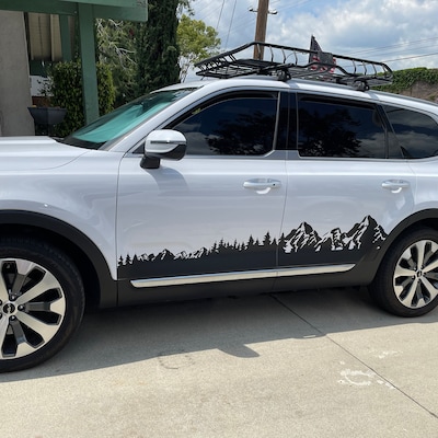 Mountain Trees, Side Body, Side Graphics, Car Side Graphics, Full Side ...
