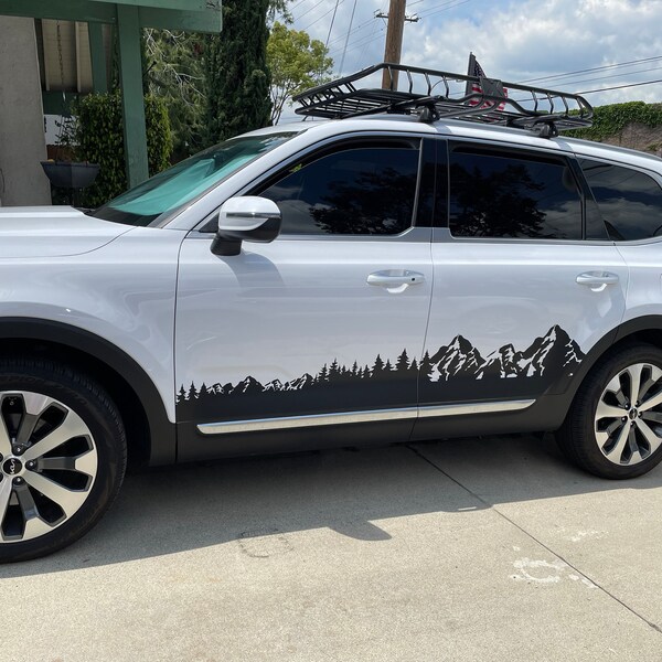 Mountain Trees, Side Body, Side Graphics, Car Side Graphics, Full Side ...