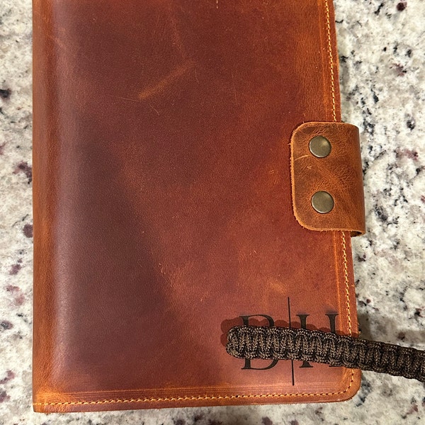 Personalized Leather Bound Journal Refillable Leather Document Holder ...