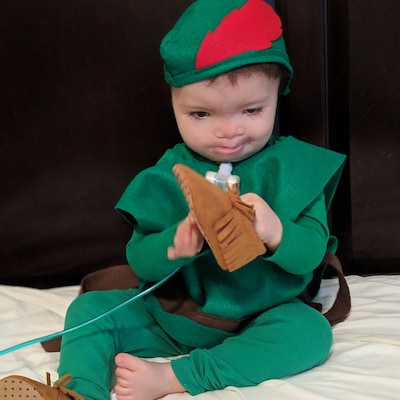 PETER PAN Costume Tunic and Hat neverland Baby / Toddler / Kids / Teen ...