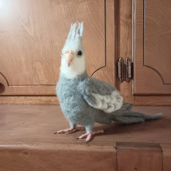 Lutino Cockatiel Wool Sculpture - Etsy