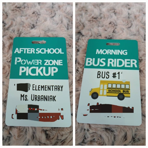 Custom Kids Backpack Tag: School Transportation ID - Etsy