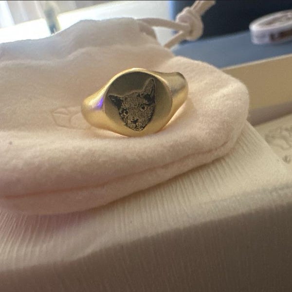 Pet Photo Signet Ring by Caitlyn Minimalist • Custom Engraved Jewelry ...