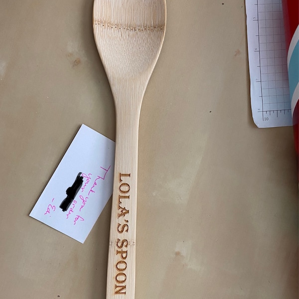 Personalized Bamboo Spoon - Engraved Custom Wooden Spoon (1 Spoon) - Etsy