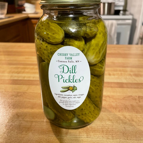 Custom Pickle Labels, Printed Personalized Stickers for Canning ...