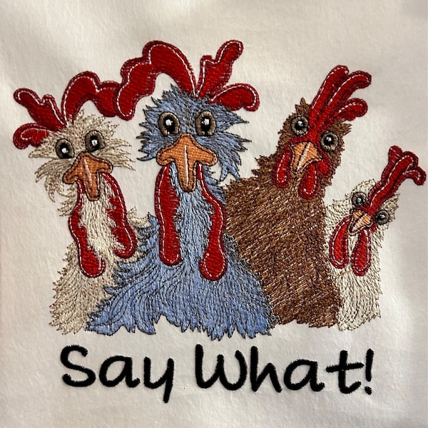 Funny Chicken Machine Embroidery Design: Farm Animals (7 Sizes ...
