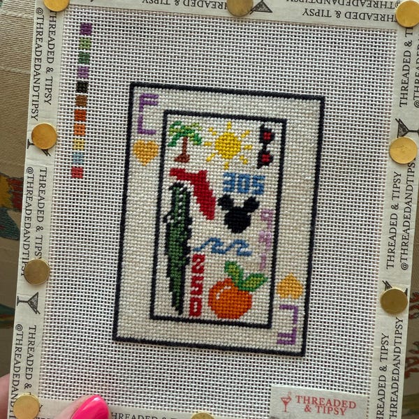 Pre-order | TX Playing Card, Hand-painted Needlepoint Canvas | Canvas ...