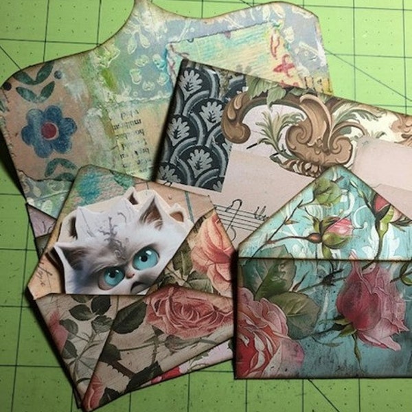 Vintage Envelopes, Junk Journal Envelopes, Vintage Roses Envelopes ...
