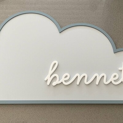 Wooden Cloud Name Sign Handmade, Hand Crafted, Twinkle Little Star ...