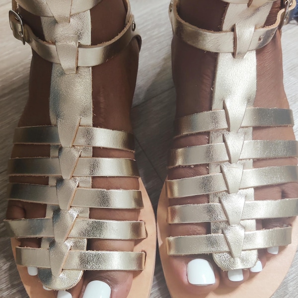 Greek Leathersandals Gladiator Sandals Black Roman Sandals Women ...