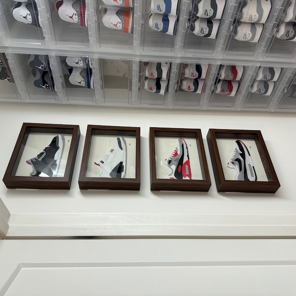 Handmade Felt Sneaker Art - J1 Black Toe - Framed Sneaker Wall Art ...