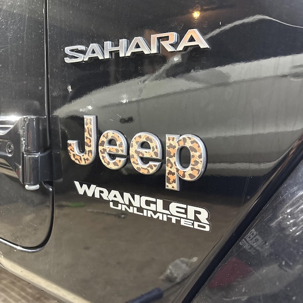 Animal Print Jeep Emblem Sticker Decal, Wrangler JK, TJ, JL, Gladiator ...