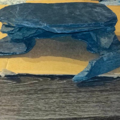 5lbs. Medium Box. Natural Slate Rocks Fish Tank Aquarium Decor for ...