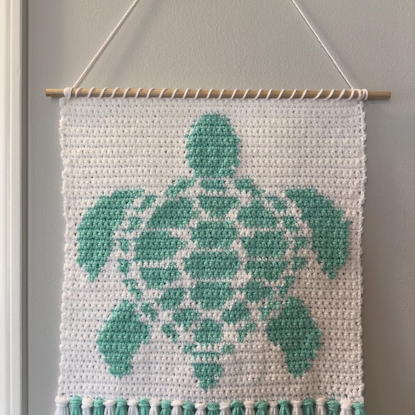 PDF | Crochet Turtle Wall Hanging Pattern | Crochet Home Decor ...