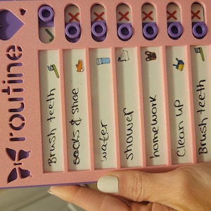 Sliding Routine Chart Chore Chart Daily Checklist Kids - Etsy