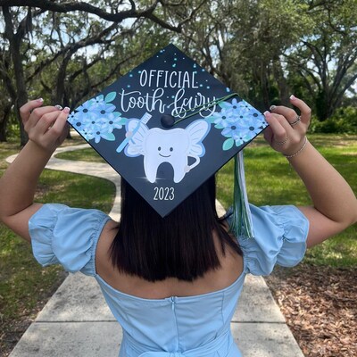 Custom official Tooth Fairy Graduation Cap Topper, Dental Hygienist ...