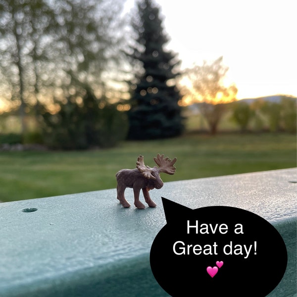 Set of Miniature Moose - Mini Moose - Terrarium Supplies - Teeny Tiny ...