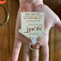 Personalized Real Estate Agent Keychain, New Home Buyer Gift, Gift From ...