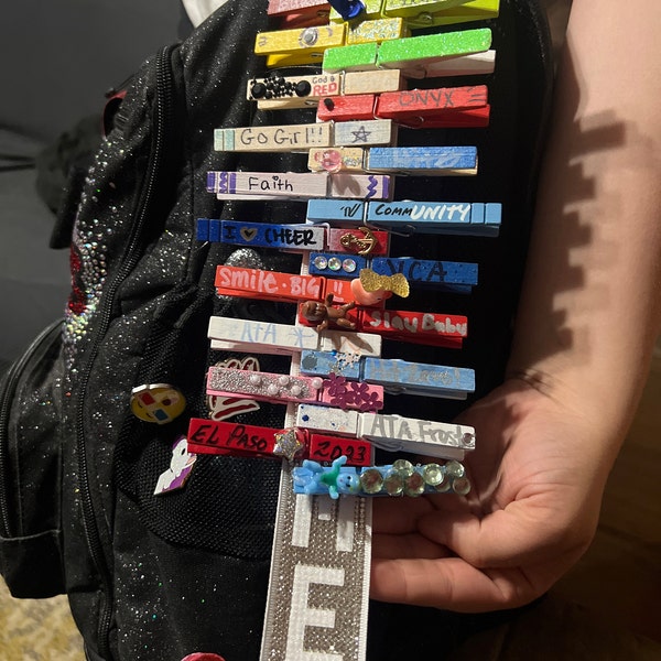 Rhinestones PIN ME Ribbon Strap,pin Me Keychains,pin Me Bag Tags, Cheer ...