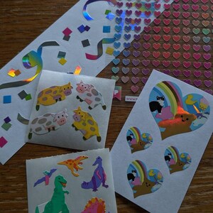 Retro Groovy Rainbow Stickers Sheet | Etsy