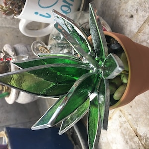 Mini Stained Glass Agave Plant | Etsy